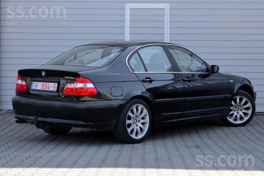Black BMW 325 2002 in Riga, with an engine capacity of 2.50 L and mileage of 0 thousand km for 3895 €, photo 7 on AUTOMOTO.COM.LV