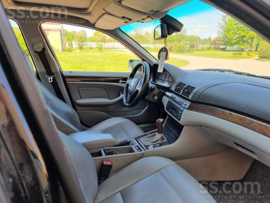 Black BMW 325 2002 in Aizkraukle, with an engine capacity of 2.50 L and mileage of 364 thousand km for 5200 €, photo 10 on AUTOMOTO.COM.LV