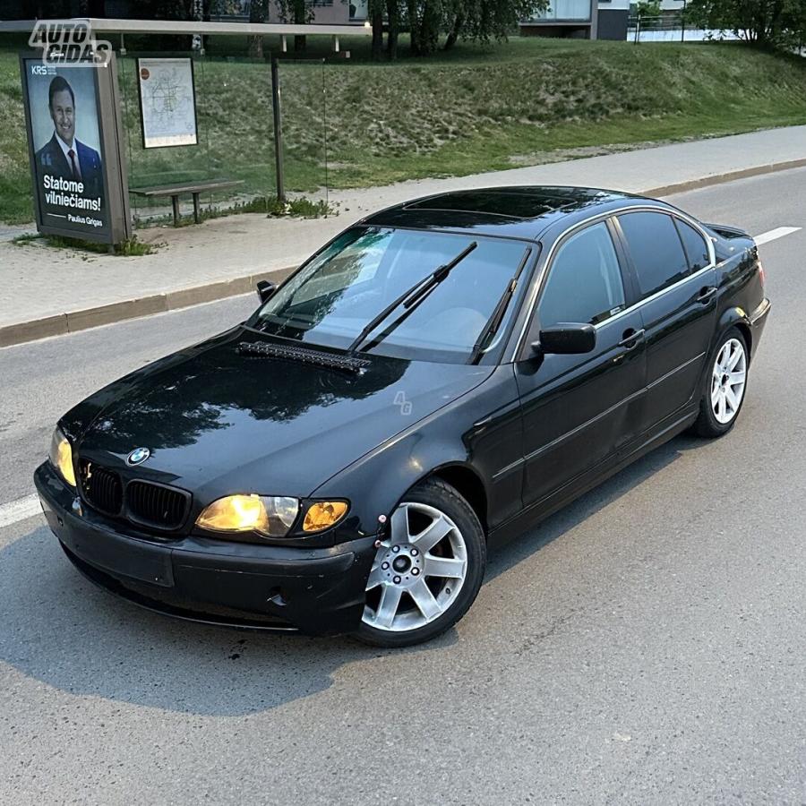 Black BMW 325 2004 in Vilnius, with an engine capacity of 2.50 L and mileage of 333 thousand km for 1750 €, photo 1 on AUTOMOTO.COM.LV