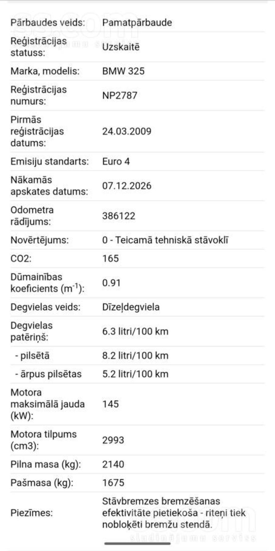 Черный БМВ 325 2009 в Рига, объемом двигателя 3.00 л и пробегом 394 тыс. км за 6500 €, фото 13 на AUTOMOTO.COM.LV
