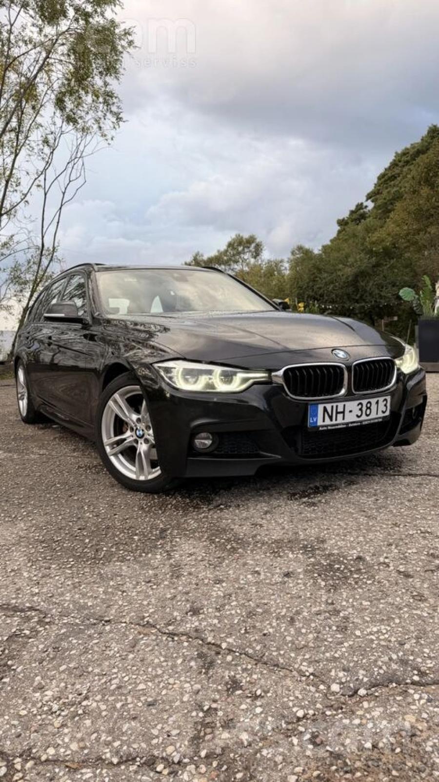 Black BMW 325 2016 in Riga, with an engine capacity of 2.00 L and mileage of 305 thousand km for 12900 €, photo 1 on AUTOMOTO.COM.LV