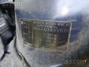 Синий БМВ 325 2001 в Рига, объемом двигателя 2.50 л и пробегом 219 тыс. км за 3900 €, фото 12 на AUTOMOTO.COM.LV
