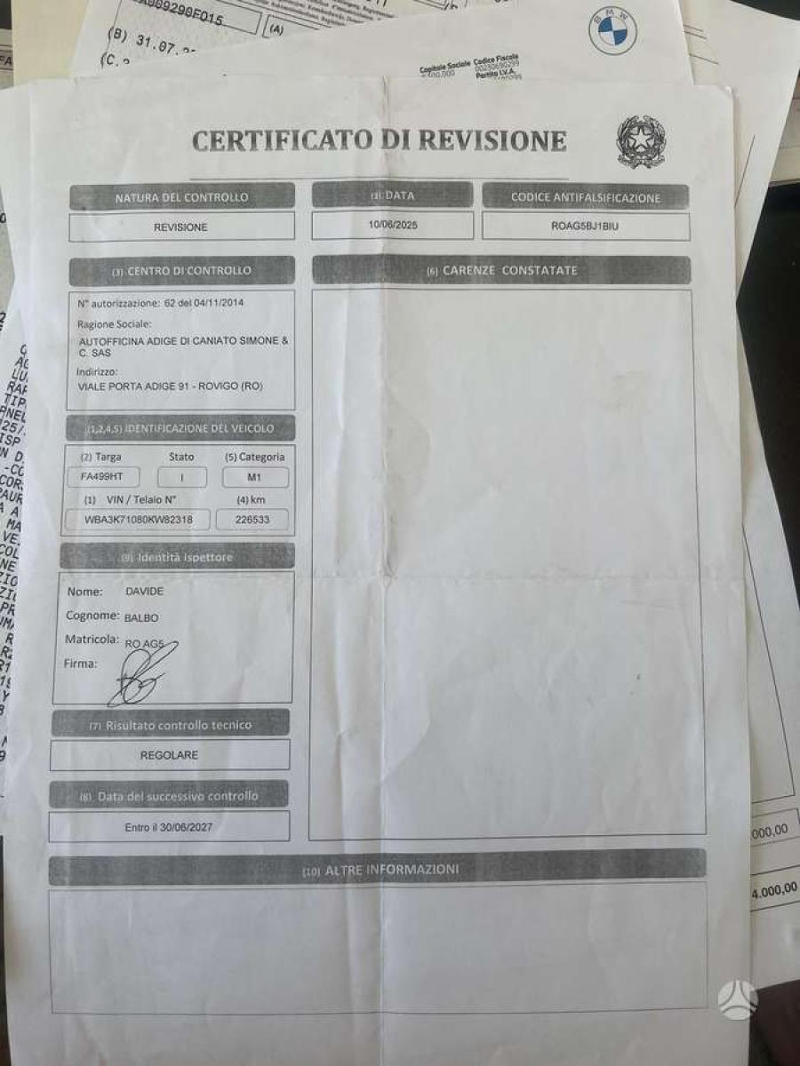 Белый БМВ 325 2015 в Паневежис, объемом двигателя 2.00 л и пробегом 247 тыс. км за 7500 €, фото 59 на AUTOMOTO.COM.LV