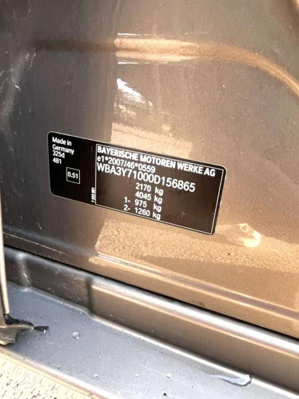 Dzeltens BMW 325 2014 Kauņa, ar dzinēja tilpumu 2.00 L un nobraukumu 329 tūkst. km par 9200 €, foto 9 vietnē AUTOMOTO.COM.LV