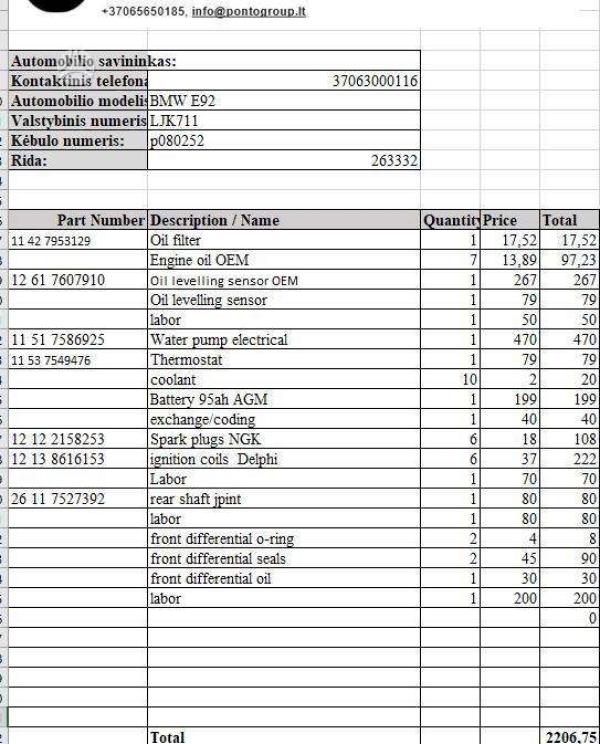Черный БМВ 328 2009 в Вильнюс, объемом двигателя 3.00 л и пробегом 265 тыс. км за 5900 €, фото 7 на AUTOMOTO.COM.LV