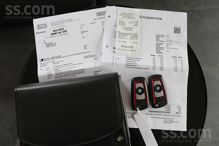 Черный БМВ 328 2014 в Тукумс, объемом двигателя 2.00 л и пробегом 220 тыс. км за 9000 €, фото 36 на AUTOMOTO.COM.LV