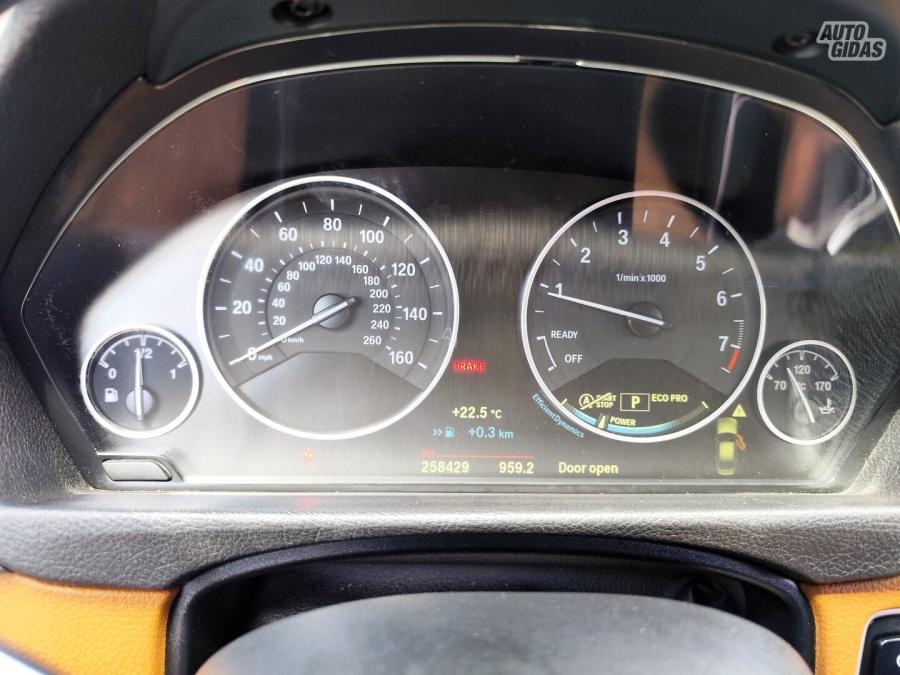 Black BMW 328 2015 in Vilnius, with an engine capacity of 2.00 L and mileage of 258 thousand km for 12000 €, photo 14 on AUTOMOTO.COM.LV