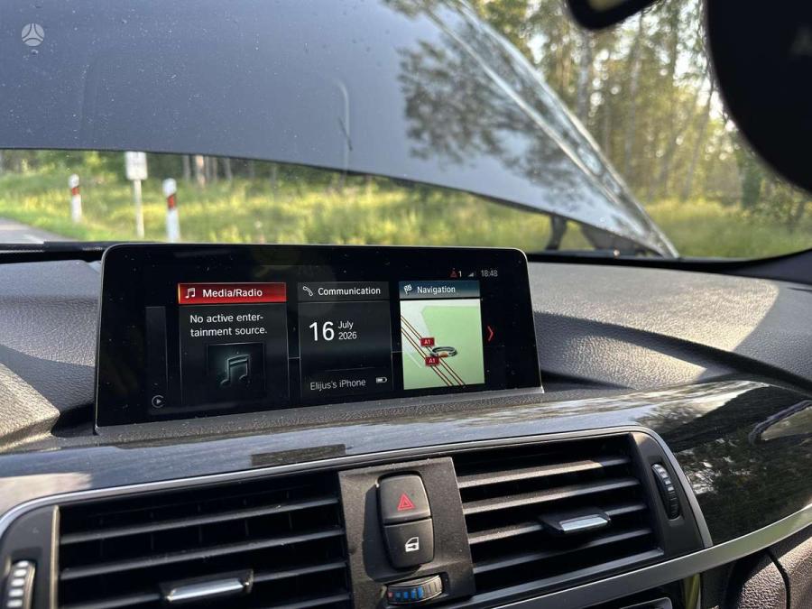 Black BMW 328 2016 in Kaunas, with an engine capacity of 2.00 L and mileage of 190 thousand km for 11799 €, photo 11 on AUTOMOTO.COM.LV