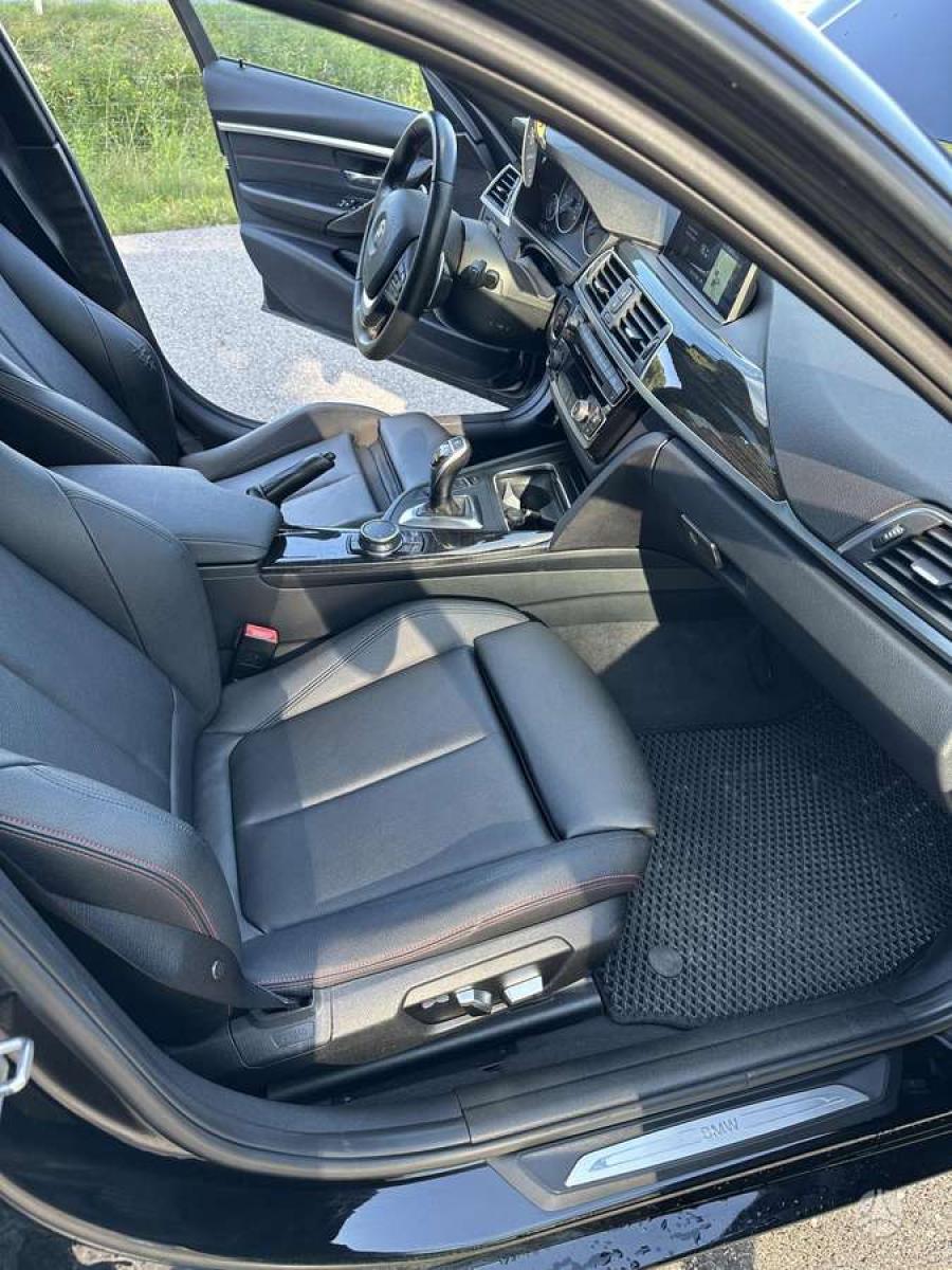 Black BMW 328 2016 in Kaunas, with an engine capacity of 2.00 L and mileage of 190 thousand km for 11799 €, photo 13 on AUTOMOTO.COM.LV