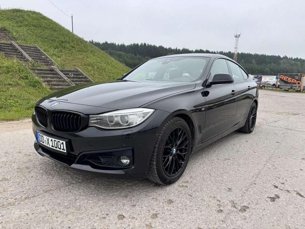 Black BMW 328 Gran Turismo 2014 in Vilnius, with an engine capacity of 2.00 L and mileage of 289 thousand km for 9300 €, photo 1 on AUTOMOTO.COM.LV