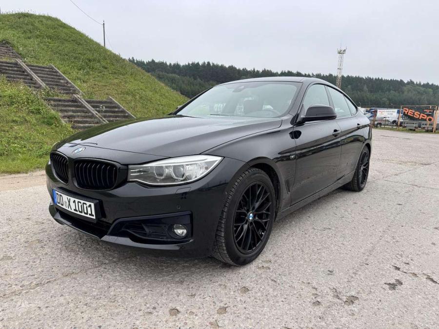 Black BMW 328 Gran Turismo 2014 in Vilnius, with an engine capacity of 2.00 L and mileage of 289 thousand km for 9300 €, photo 1 on AUTOMOTO.COM.LV