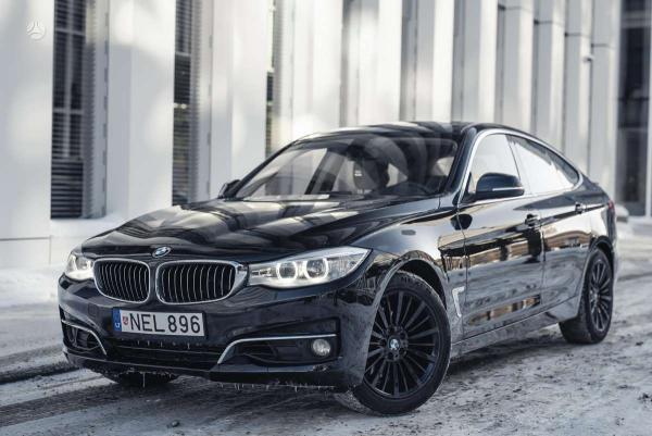 Black BMW 328 Gran Turismo 2014 in Vilnius, with an engine capacity of 2.00 L and mileage of 157 thousand km for 11900 €, photo 1 on AUTOMOTO.COM.LV