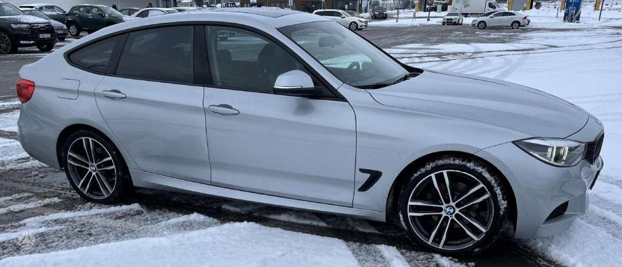 Grey BMW 328 Gran Turismo 2015 in Kaunas, with an engine capacity of 1.99 L and mileage of 173 thousand km for 13499 €, photo 4 on AUTOMOTO.COM.LV