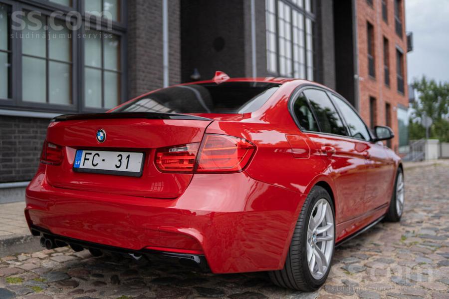 Red BMW 328 2013 in Riga, with an engine capacity of 2.00 L and mileage of 186 thousand km for 12900 €, photo 5 on AUTOMOTO.COM.LV