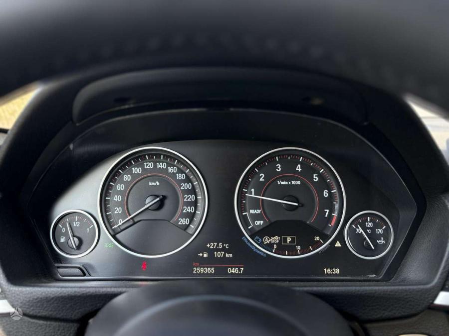 White BMW 328 2016 in Vilnius, with an engine capacity of 2.00 L and mileage of 259 thousand km for 11490 €, photo 23 on AUTOMOTO.COM.LV