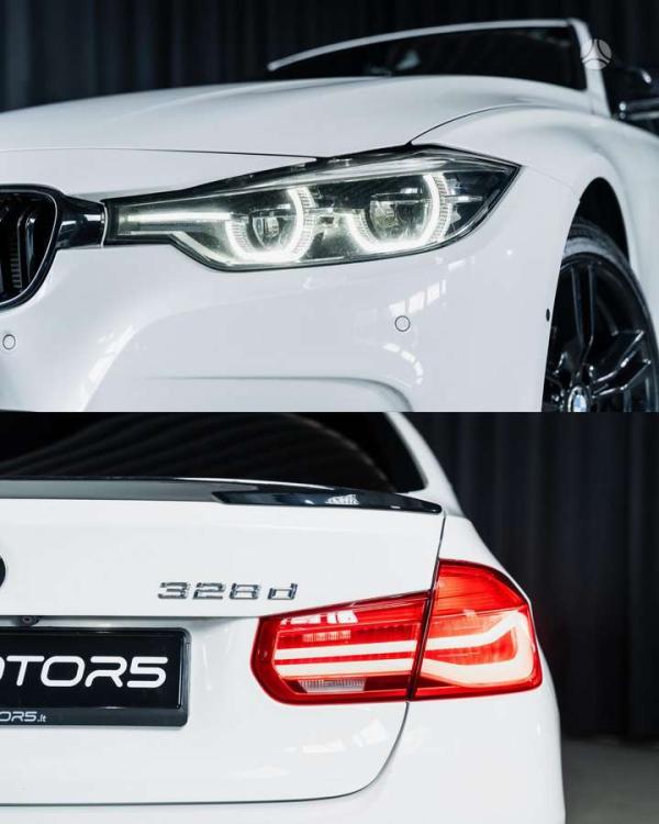 White BMW 328 2018 in Vilnius, with an engine capacity of 2.00 L and mileage of 136 thousand km for 14499 €, photo 8 on AUTOMOTO.COM.LV
