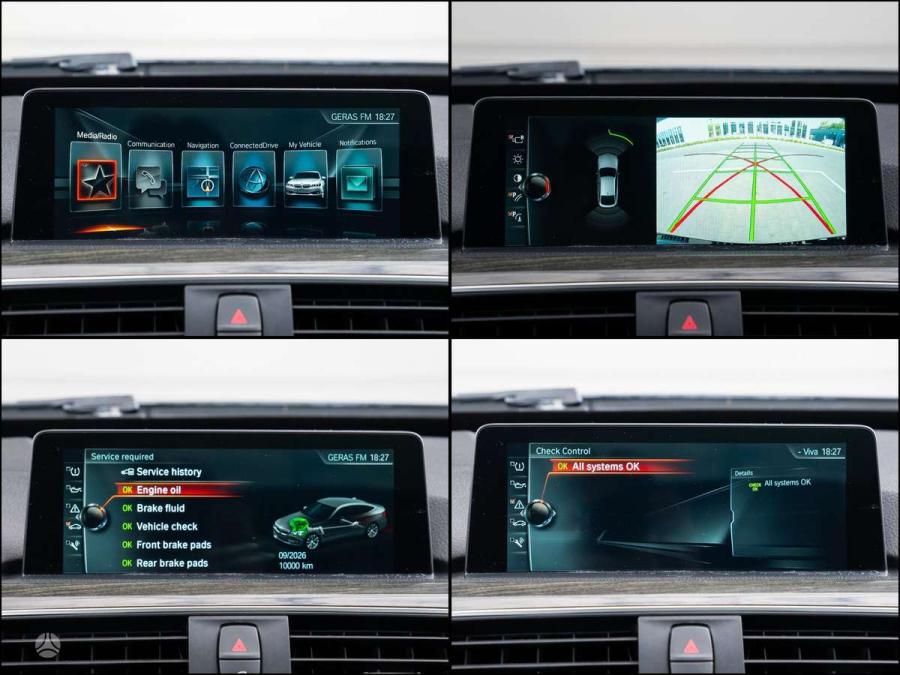 Black BMW 330 2017 in Vilnius, with an engine capacity of 2.00 L and mileage of 233 thousand km for 11850 €, photo 19 on AUTOMOTO.COM.LV