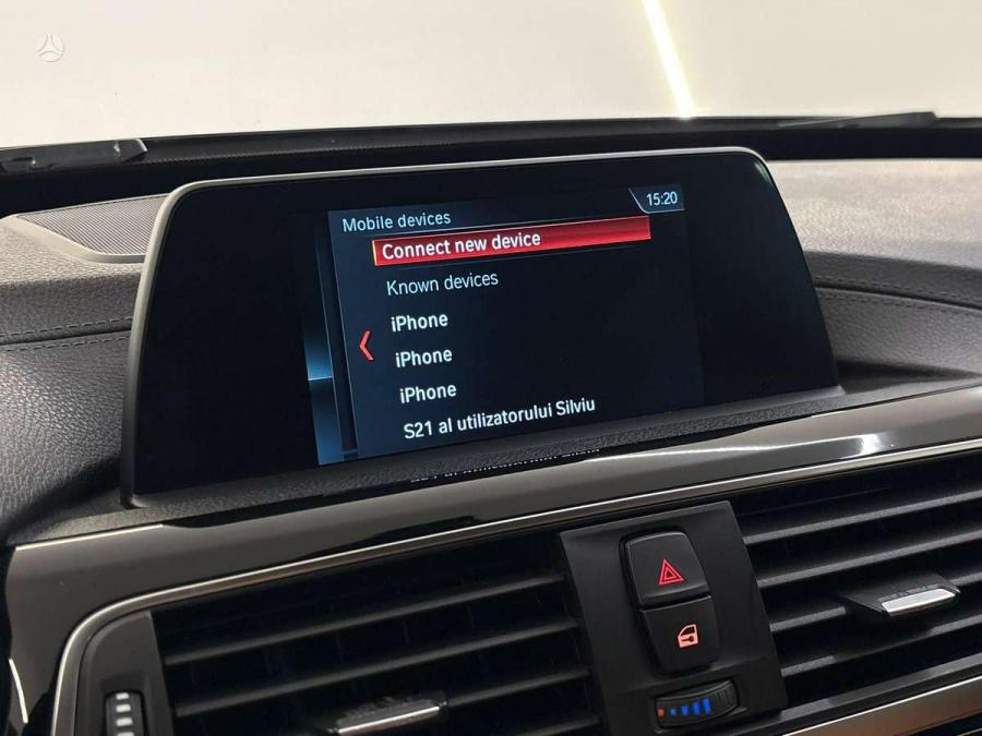 Black BMW 330 2018 in Marijampole, with an engine capacity of 2.99 L and mileage of 202 thousand km for 15999 €, photo 11 on AUTOMOTO.COM.LV