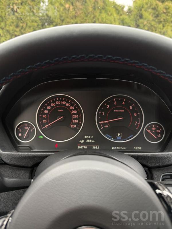 Black BMW 330 2016 in Jelgava, with an engine capacity of 2.00 L and mileage of 209 thousand km for 14500 €, photo 10 on AUTOMOTO.COM.LV