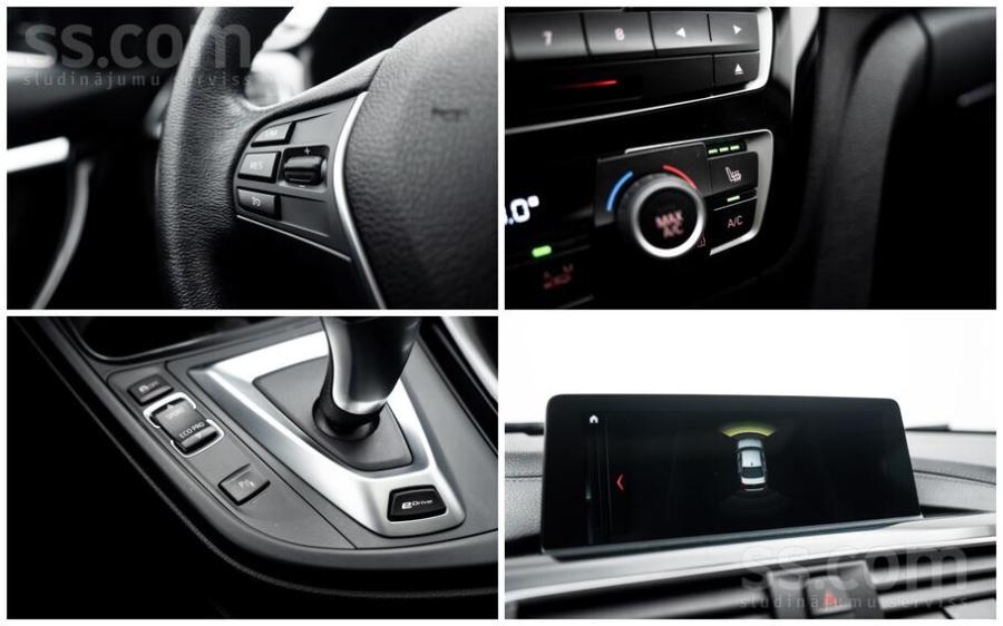 Black BMW 330 2017 in Riga, with an engine capacity of 2.00 L and mileage of 15 thousand km for 14999 €, photo 14 on AUTOMOTO.COM.LV