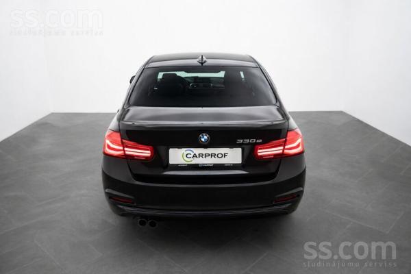 Black BMW 330 2017 in Tallinn, with an engine capacity of 2.00 L and mileage of 174 thousand km for 13499 €, photo 5 on AUTOMOTO.COM.LV