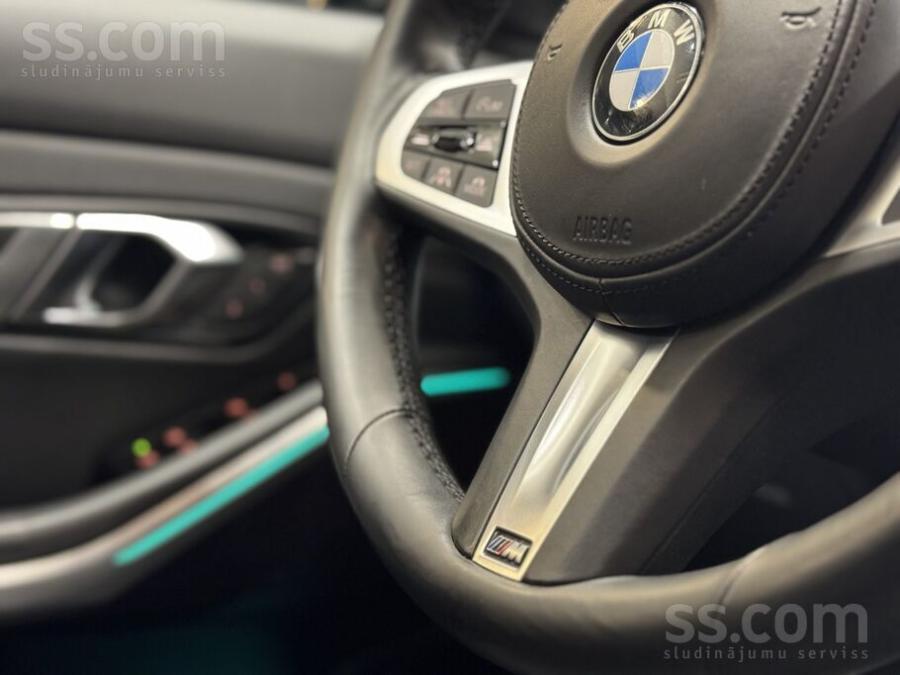 Black BMW 330 2019 in Riga, with an engine capacity of 2.00 L and mileage of 98 thousand km for 26995 €, photo 25 on AUTOMOTO.COM.LV