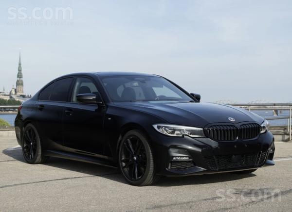 Black BMW 330 2020 in Riga, with an engine capacity of 2.00 L and mileage of 98 thousand km for 31700 €, photo 1 on AUTOMOTO.COM.LV