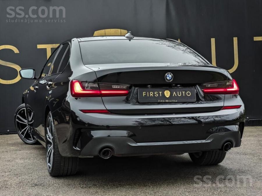 Black BMW 330 2021 in Tukums, with an engine capacity of 2.00 L and mileage of 168 thousand km for 27700 €, photo 5 on AUTOMOTO.COM.LV
