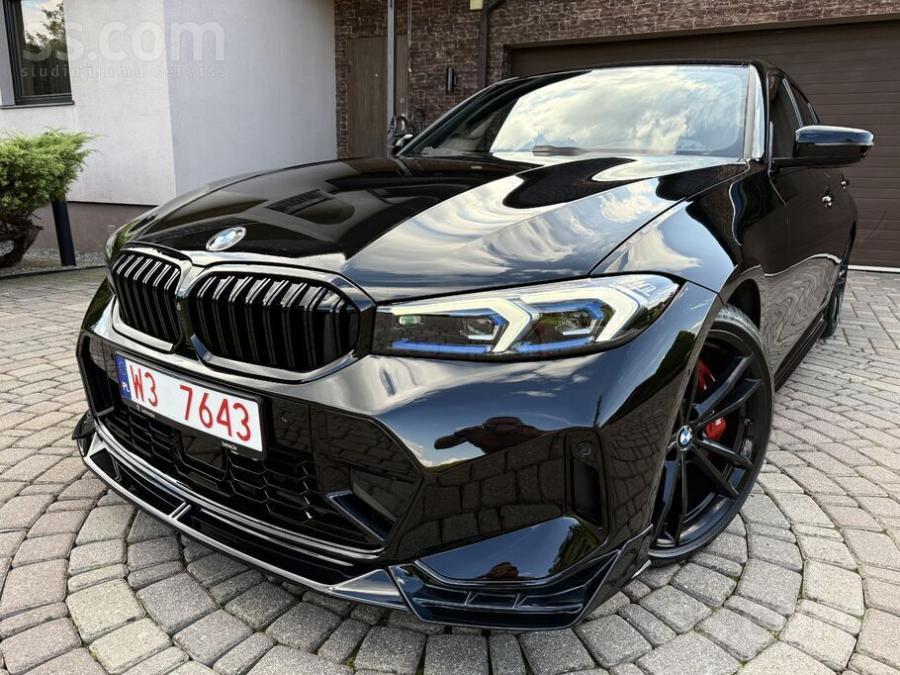 Black BMW 330 2021 in Bauska, with an engine capacity of 3.00 L and mileage of 48 thousand km for 35777 €, photo 4 on AUTOMOTO.COM.LV