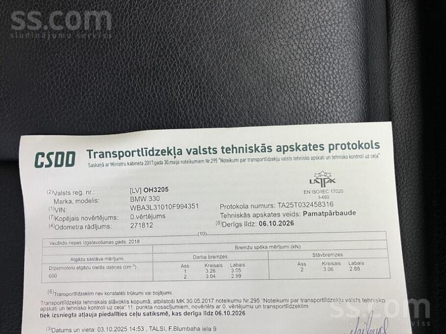 Melns BMW 330 2013 Talsi, ar dzinēja tilpumu 3.00 L un nobraukumu 272 tūkst. km par 12500 €, foto 33 vietnē AUTOMOTO.COM.LV