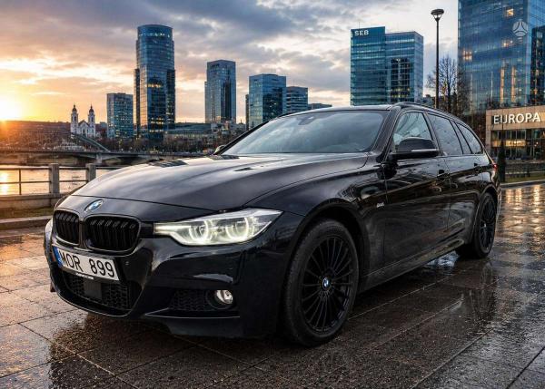 Black BMW 330 2014 in Vilnius, with an engine capacity of 2.99 L and mileage of 245 thousand km for 8990 €, photo 1 on AUTOMOTO.COM.LV