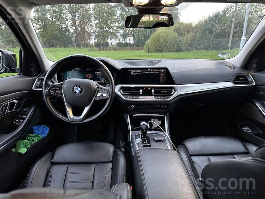 Black BMW 330 2021 in Dobele, with an engine capacity of 2.00 L and mileage of 209 thousand km for 20595 €, photo 10 on AUTOMOTO.COM.LV