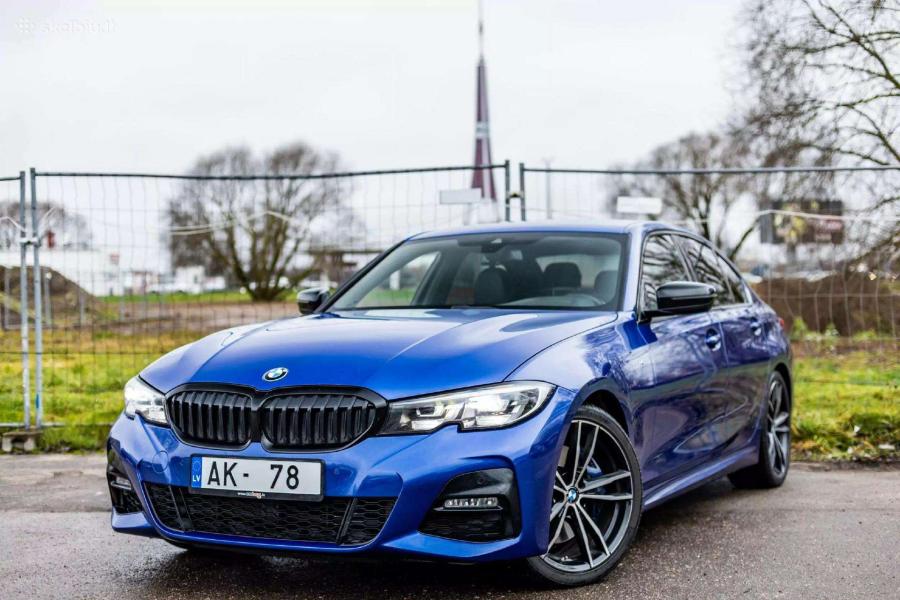 Blue BMW 330 2019 in Vilnius, with an engine capacity of 3.00 L and mileage of 195 thousand km for 23900 €, photo 1 on AUTOMOTO.COM.LV