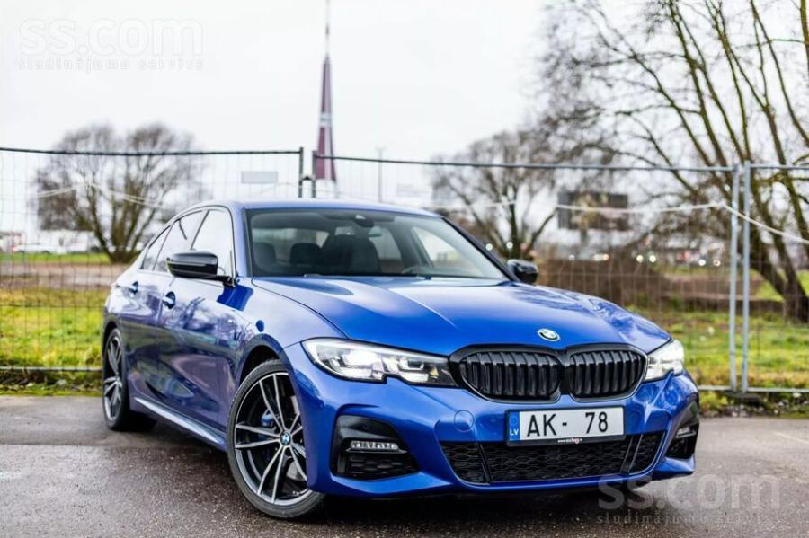 Blue BMW 330 2019 in Riga, with an engine capacity of 3.00 L and mileage of 195 thousand km for 23999 €, photo 13 on AUTOMOTO.COM.LV
