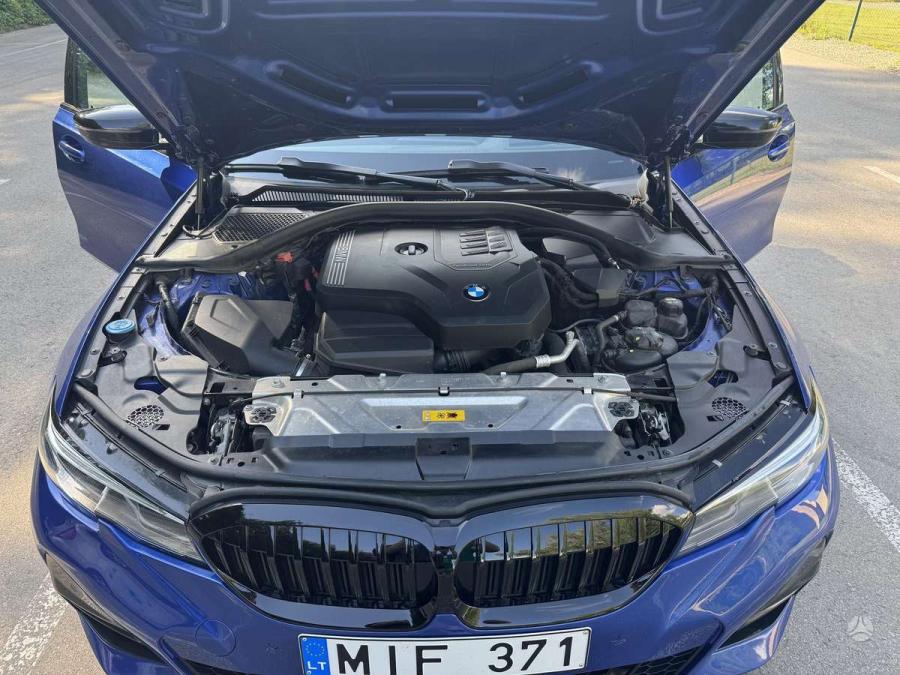 Blue BMW 330 2021 in Elektrenai, with an engine capacity of 2.00 L and mileage of 56 thousand km for 24999 €, photo 11 on AUTOMOTO.COM.LV