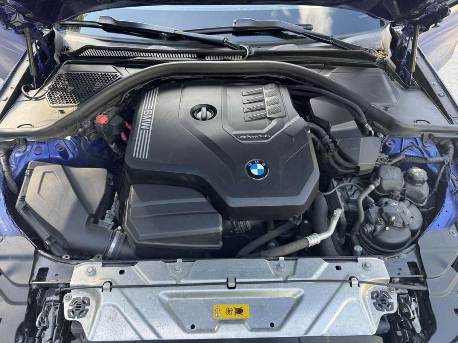 Blue BMW 330 2021 in Elektrenai, with an engine capacity of 2.00 L and mileage of 56 thousand km for 24999 €, photo 12 on AUTOMOTO.COM.LV