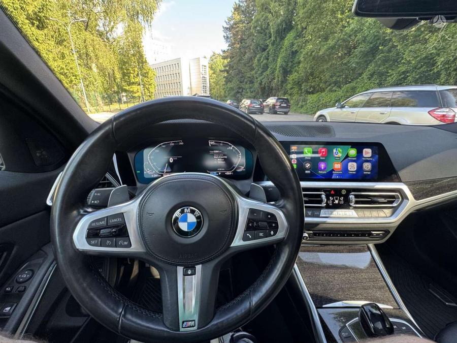 Blue BMW 330 2021 in Elektrenai, with an engine capacity of 2.00 L and mileage of 56 thousand km for 24999 €, photo 15 on AUTOMOTO.COM.LV