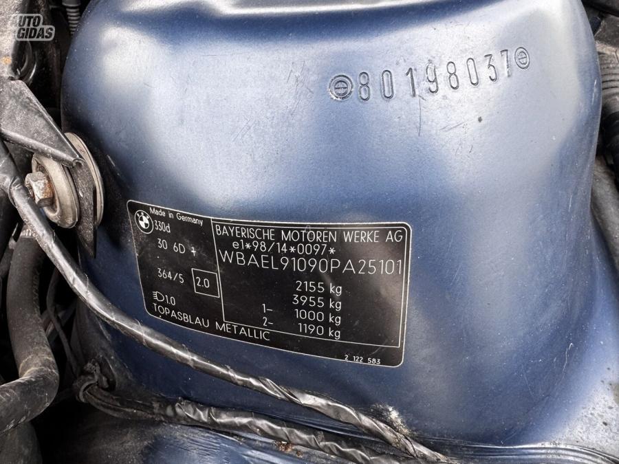 Синий БМВ 330 2001 в Вильнюс, объемом двигателя 2.90 л и пробегом 354 тыс. км за 2900 €, фото 31 на AUTOMOTO.COM.LV