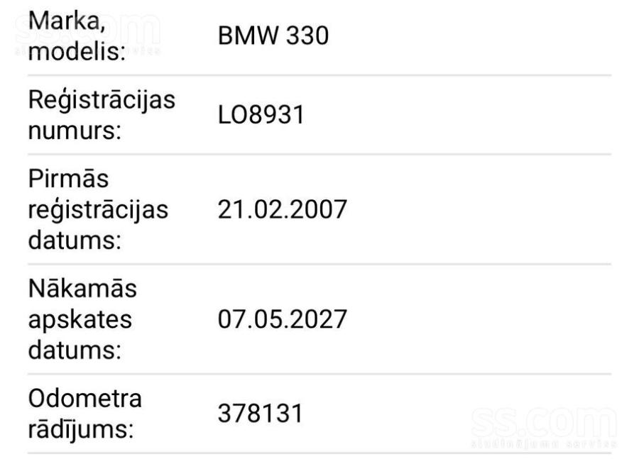 Pelēks BMW 330 2007 Rīga, ar dzinēja tilpumu 3.00 L un nobraukumu 369 tūkst. km par 4990 €, foto 21 vietnē AUTOMOTO.COM.LV