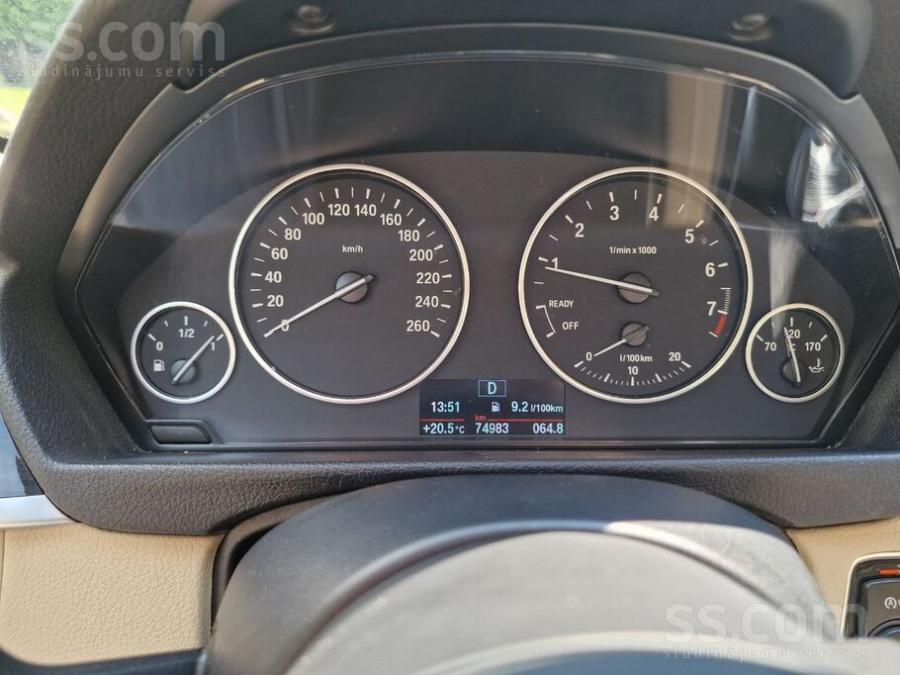 Grey BMW 330 2016 in Riga, with an engine capacity of 2.00 L and mileage of 75 thousand km for 18000 €, photo 13 on AUTOMOTO.COM.LV