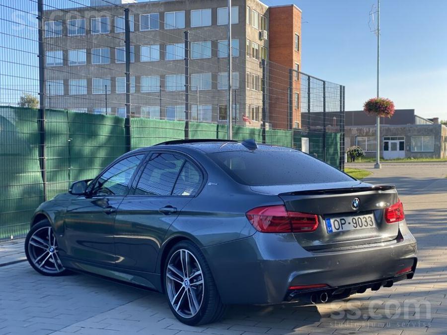Grey BMW 330 2016 in Jelgava, with an engine capacity of 2.00 L and mileage of 140 thousand km for 16900 €, photo 7 on AUTOMOTO.COM.LV