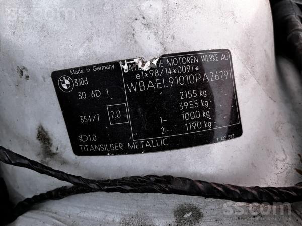 Серый БМВ 330 2002 в Бауска, объемом двигателя 3.00 л и пробегом 410 тыс. км за 2850 €, фото 6 на AUTOMOTO.COM.LV