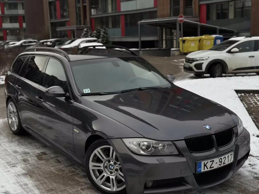 Grey BMW 330 2008 in Riga, with an engine capacity of 3.00 L and mileage of 414 thousand km for 3690 €, photo 1 on AUTOMOTO.COM.LV