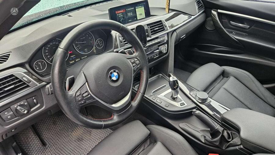White BMW 330 2017 in Elektrenai, with an engine capacity of 2.00 L and mileage of 107 thousand km for 14500 €, photo 13 on AUTOMOTO.COM.LV