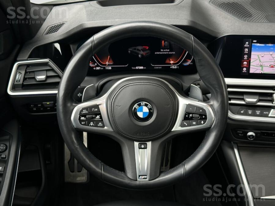 White BMW 330 2019 in Riga, with an engine capacity of 2.00 L and mileage of 68 thousand km for 32490 €, photo 9 on AUTOMOTO.COM.LV