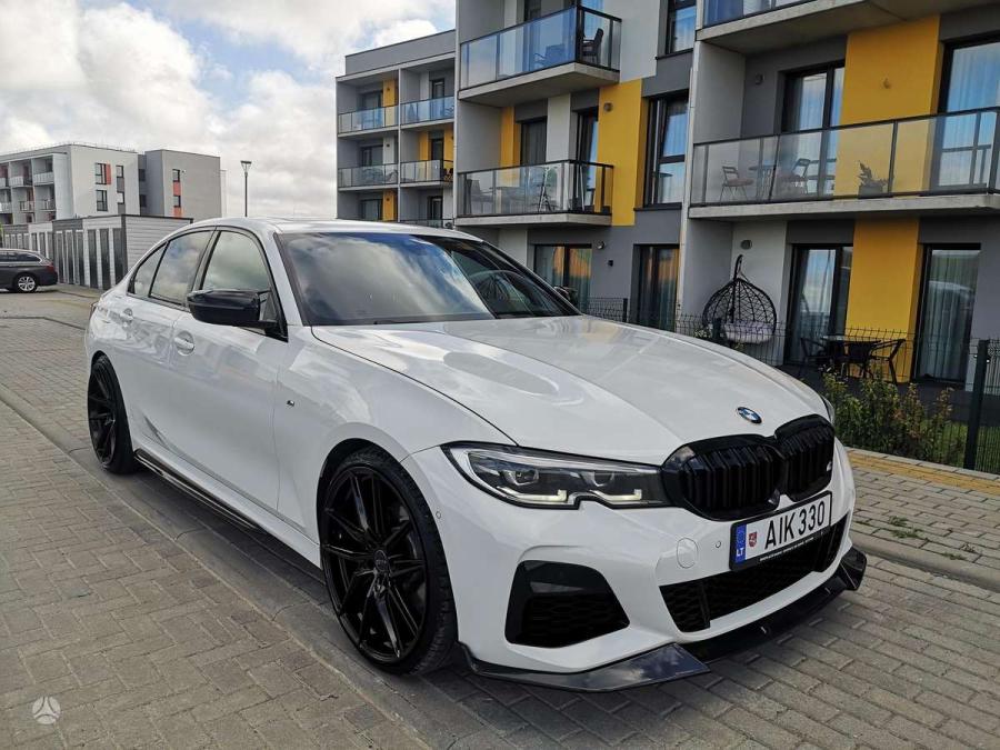 White BMW 330 2020 in Klaipeda, with an engine capacity of 2.00 L and mileage of 180 thousand km for 27999 €, photo 7 on AUTOMOTO.COM.LV