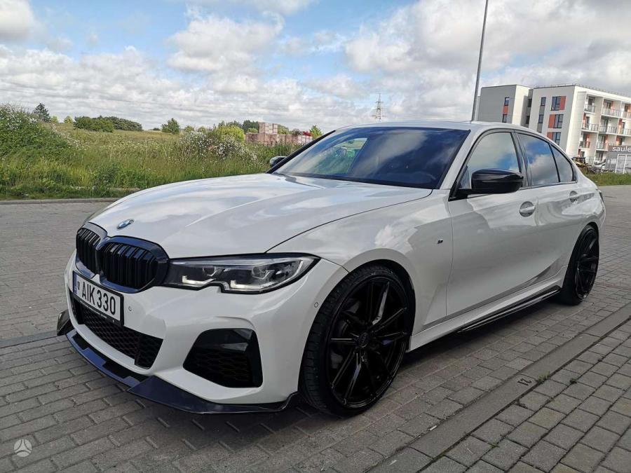 White BMW 330 2020 in Klaipeda, with an engine capacity of 2.00 L and mileage of 180 thousand km for 27999 €, photo 14 on AUTOMOTO.COM.LV