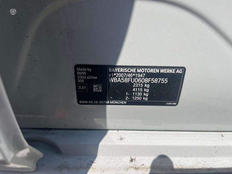 Balts BMW 330 2025 Šauļi, ar dzinēja tilpumu 2.99 L un nobraukumu 27 tūkst. km par 25700 €, foto 20 vietnē AUTOMOTO.COM.LV