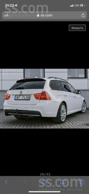 White BMW 330 2009 in Ventspils, with an engine capacity of 3.00 L and mileage of 370 thousand km for 8400 €, photo  on AUTOMOTO.COM.LV