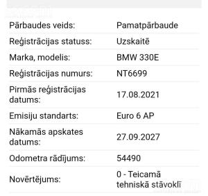 Balts BMW 330 2021 Rīga, ar dzinēja tilpumu 2.00 L un nobraukumu 60 tūkst. km par 24600 €, foto 32 vietnē AUTOMOTO.COM.LV